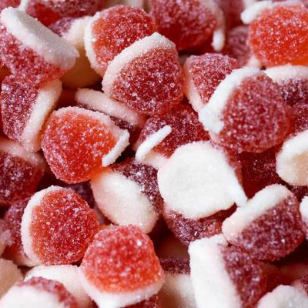 Sweet Strawberry Vanilla Drops – Candy Carousel Swedish Candy